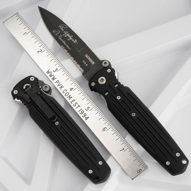 Gerber 5786 Covert Double Bevel Serrated Linerlock Manual Folder with ...