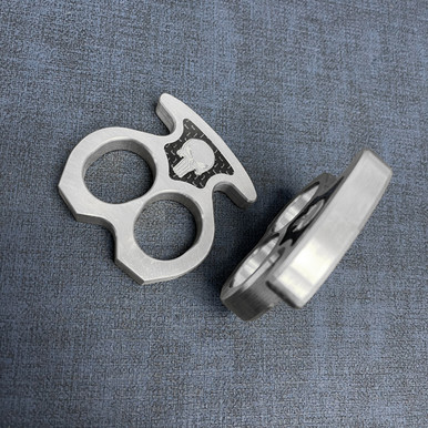 BURN Custom 2 Finger Knuckles Stainless Steel 1/2" Carbon Fiber Inlay ...