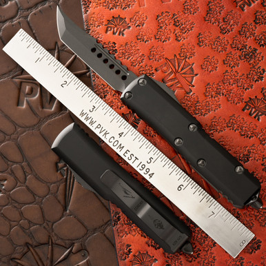 Microtech UTX-85 Hellhound 719-1DLCTSH DLC Blade, Black Handle Tactical ...