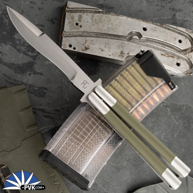 29 Knives Custom 5" S30V Timba OD Green G10 Channel Cut 303 Stainless ...