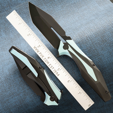 Arcane Design X Isham Bladeworks The PLEXUS PVD Black M390 Blade, PVD ...