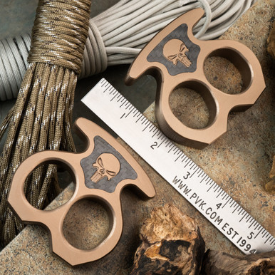 BURN Custom 2 Finger Knuckles Aluminum 3/4" Bronze w/Black Carbon Fiber ...