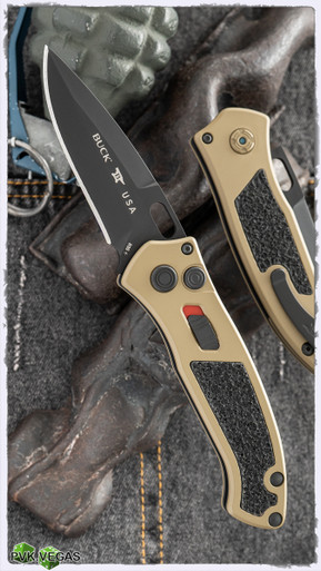 Buck Model 898 Impact Tan Handle Black Blade - PVK