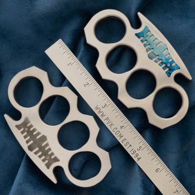 BURN Custom 4 Finger Knuckles Stainless Steel 1/2" Boxset w/Damascus ...