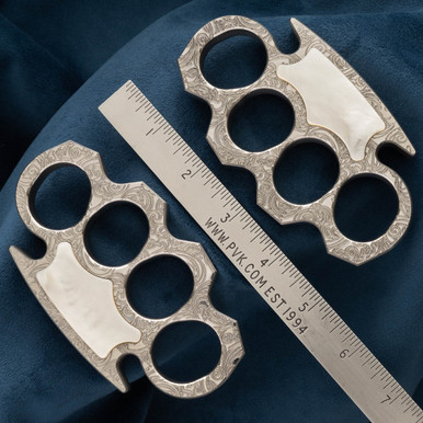 BURN Custom 4 Finger Knuckles Stainless Steel 1/2" Boxset w/Mother Of ...