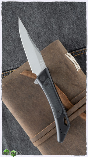 Case Shark Tooth Flipper, S35VN Stonewashed Clip Point Blade, Black ...