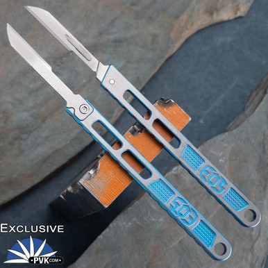 EOS Custom Scalpel, #14 Blade, Aqua & Satin Skeletonized Handle PVK ...