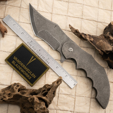 Jeff Vandermeulen Custom Double Homicide #141 ,S30V, Titanium Frame - PVK