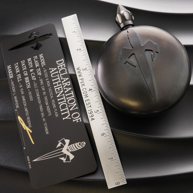 Marfione Custom DLC Stonewashed Titanium Round Flask Tritium Inlaid ...