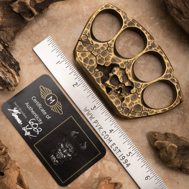 Metal Ock Customs Skull Knuck, Brass #602 - PVK