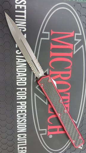 Microtech Makora II D/A OTF Automatic Apocalyptic Serrated Red - PVK
