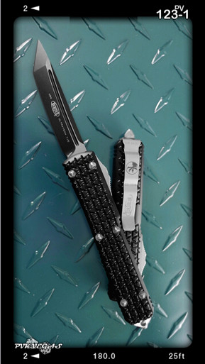 Microtech Ultratech D/A OTF Tri-Grip Tanto Black Blade - PVK