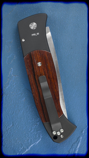 Protech Brend #1 Large Automatic Knife Black Handle Cocobolo Inlay ...
