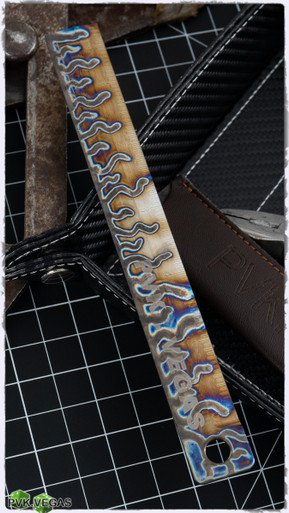Custom PVK Deep Flamed Titanium Ruler - PVK