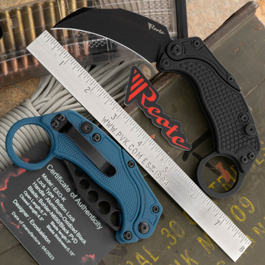 Reate EXO-K Gravity Karambit, Black PVD N690, Black Oxide Aluminum - PVK