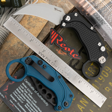 Reate EXO-K Gravity Karambit, Stonewashed N690, Black Oxide Aluminum - PVK