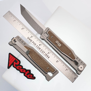 Reate EXO-M Gravity, Tanto, Burlap Micarta - PVK