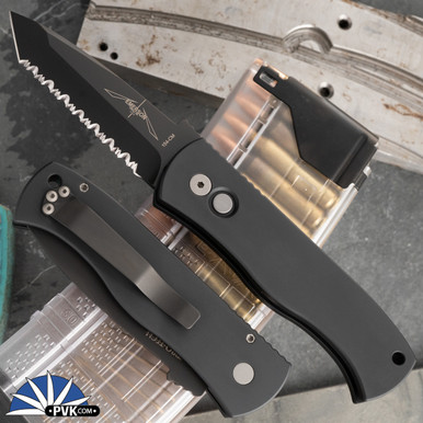 Custom REK Knives Protech Emerson CQC7 Auto E7T03 Tanto Point Black ...