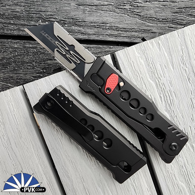 Reate EXO-U Gravity Knife, Razor Blade, Aluminum Speedhole Pattern ...