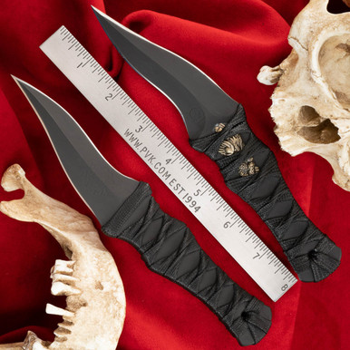 Skully Forge Medusa Dagger Black Cord Wrapped Handle - PVK