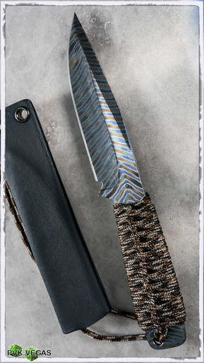 Strider Knives PR Neck Knife Flamed Titanium Bowie - PVK