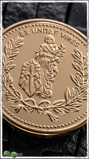 Marfione John Wick Assassin Coin .925 Sterling Gold Plate - PVK