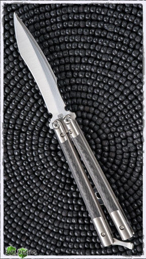 Biegler Bladeworks Custom Rockstyle Balisong Carbon Fiber inlays - PVK