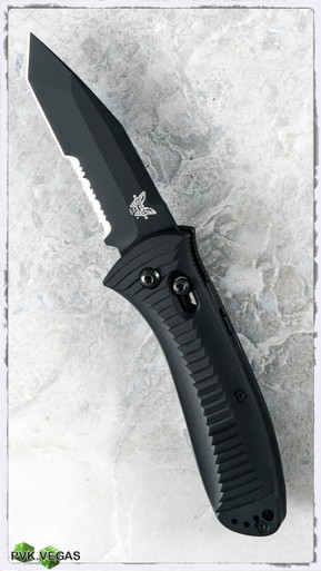 Benchmade Presidio AXIS Lock Auto 5300 Black Serrated Tanto Blade - PVK