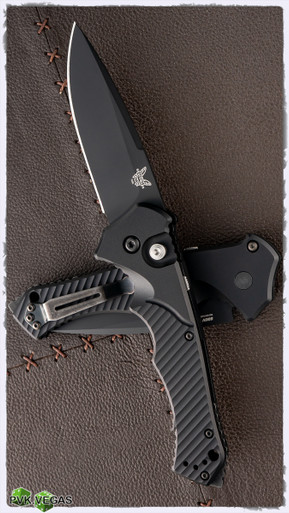 Benchmade 9600BK Rukus II Auto Black Blade w/Black Scales - PVK