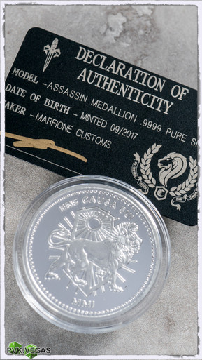 MCK Sterling Silver Assassin Coin w/ Cert - PVK