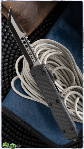 Microtech Ultratech D/A OTF 119-1DLCCFT DLC Hell Hound Tanto Blade CF ...