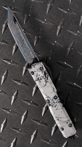 UT Geisha II Tanto Blue Koi Dragon Blade - PVK