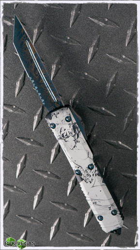 UT Geisha II Tanto Serrated Blue Koi Dragon Blade - PVK