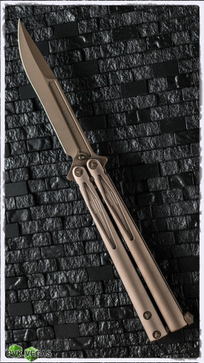 Microtech Tachyon III Balisong Knife 173-1TN Desert Tan - PVK