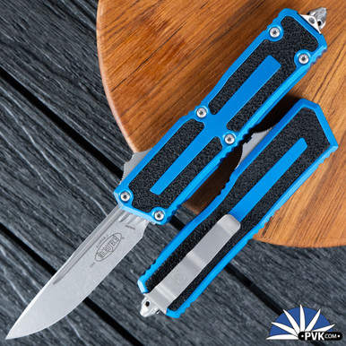 Microtech Scarab 2 Gen 3 1278-10BL Single Edge Stonewash Blade, Black ...