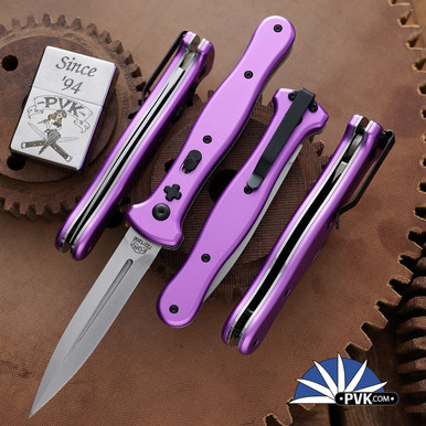 Fort Knife Works Auto Cross Side Opener Stonewashed M390 Dagger Blade ...