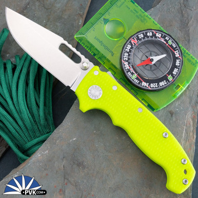 Demko Knives MG AD20 Shark-Lock Stonewash Clip Point Blade, Highlighter ...