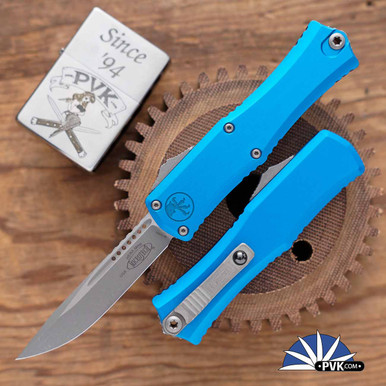 Microtech Hera II Mini 1703M-10APBL Single Edge Apocalyptic Blade, Blue ...