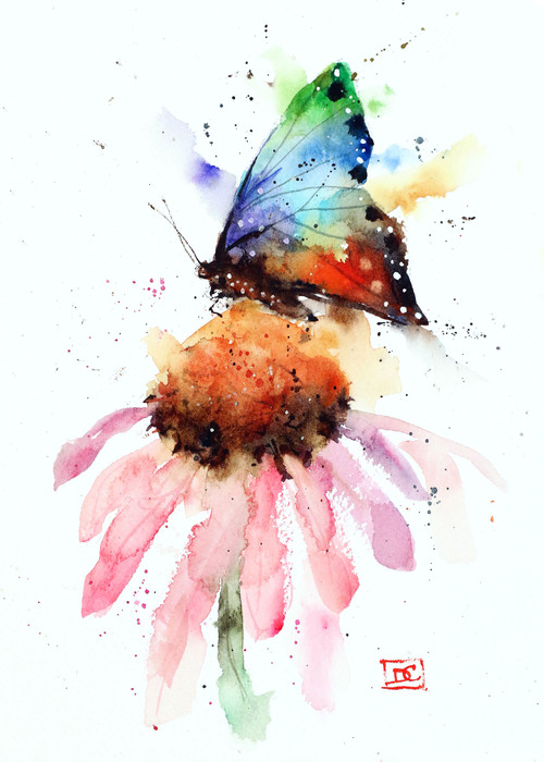 BUTTERFLY & CONEFLOWER, Set of 6 Greeting Cards - The Art of Dean Crouser