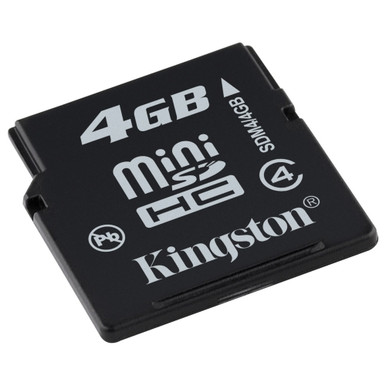 SDM4/4GBKR Kingston 4GB Class 4 miniSDHC Flash Memory Card