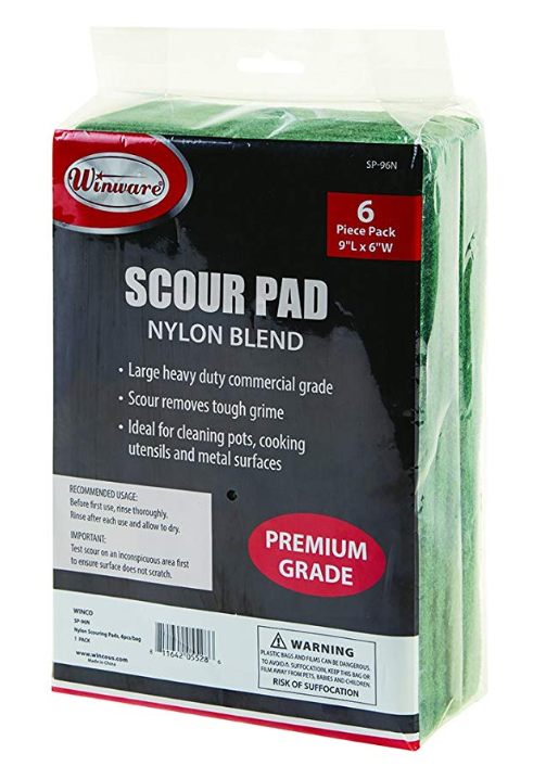 6x9 Green Nylon Scouring Pad (6/10/cs)