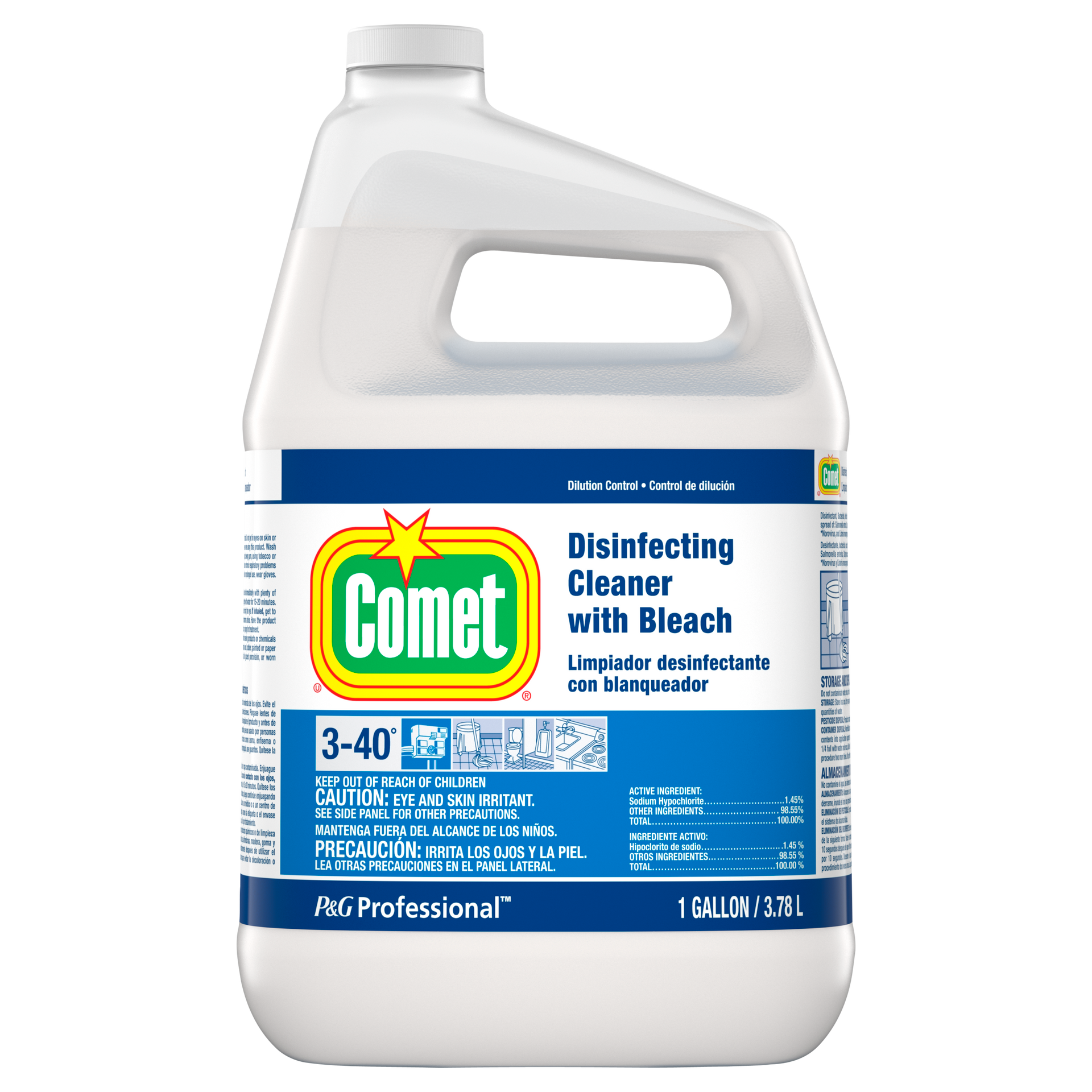 C/L Comet Liquid Cleaner w/Bleach Disinfecting Concentrate Closed Loop ...