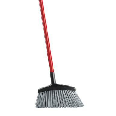 Commercial Angle Broom, 15"W x 53"H, 1" dia. red steel handle, with ...