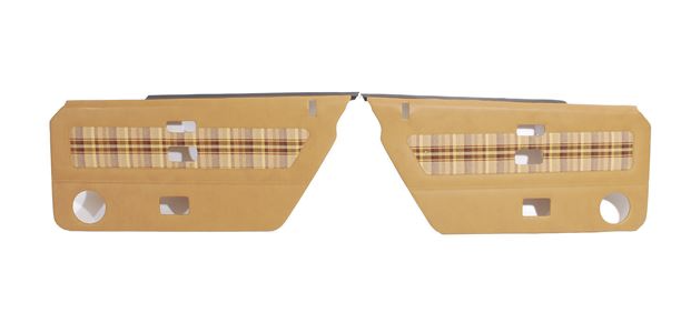 Door Trim Panel (Door Card) - Tan/Check TR7 TR8 - Pair (WS7702RG)