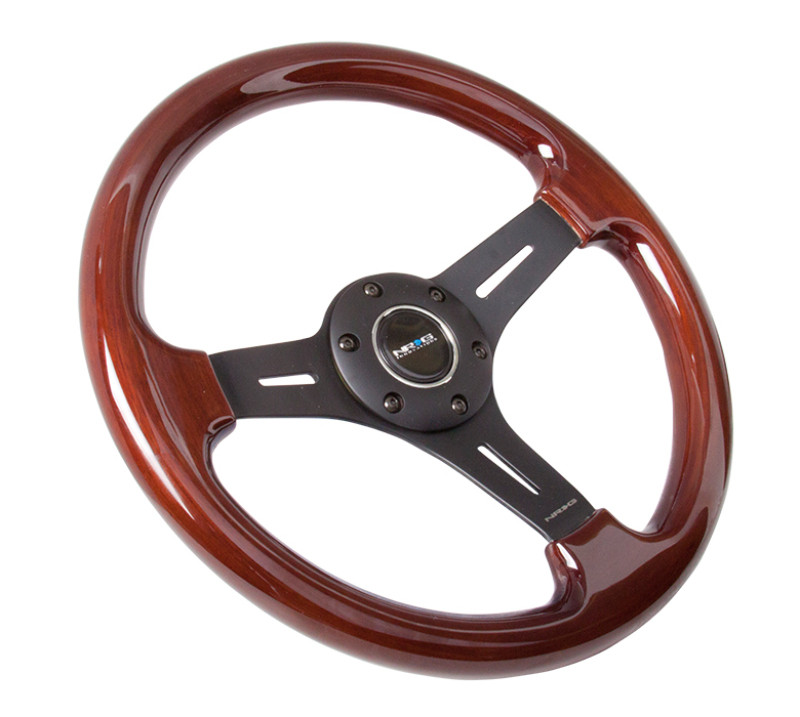 NRG Classic Wood Grain Steering Wheel (330mm) Wood Grain w/Matte Black ...