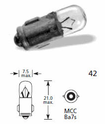 Bulb 24v 3w Ba7s