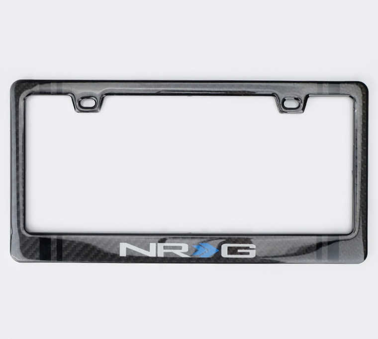 NRG Carbon License Plate Frame/ Fiber Poly Dip Finish Wet w/ NRG Logo ...