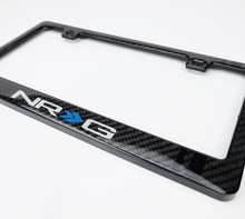 NRG Carbon License Plate Frame/ Fiber Poly Dip Finish Wet w/ NRG Logo ...