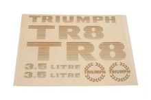 Triumph TR8 Transfer - Strobed Set - Gold - TWS Motors