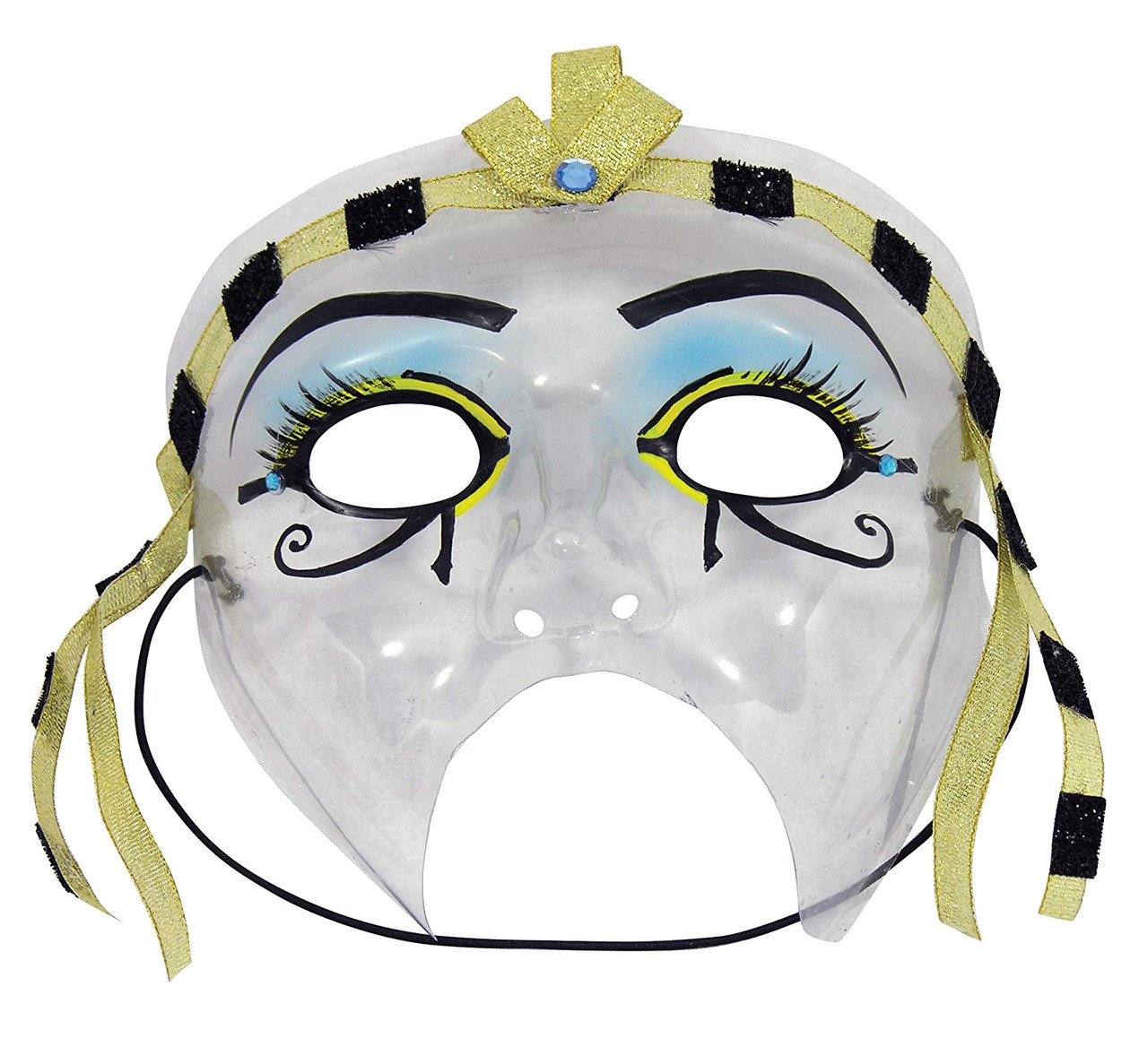 Cleopatra Transparent Plastic Mask Fancy Dress Up Halloween Costume ...